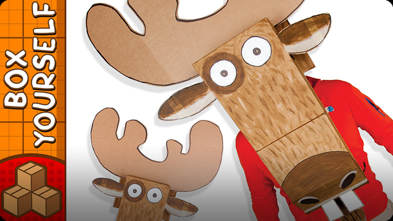 Cardboard Moose Head - Crafts Ideas For Kids Video | Discover Fun and ...