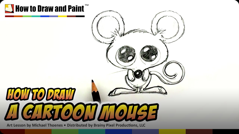 How to Draw a Cartoon Mouse Video | Discover Fun and Educational Videos ...