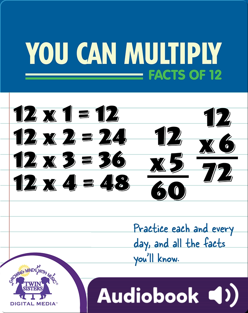 You Can Multiply Facts of 12 Children's Audiobook by Kim Mitzo Thompson ...