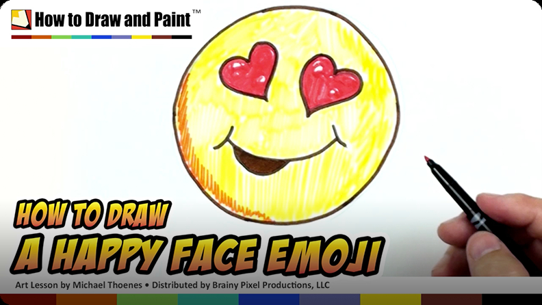 How to Draw a Happy Face Emoji Video | Discover Fun and Educational ...